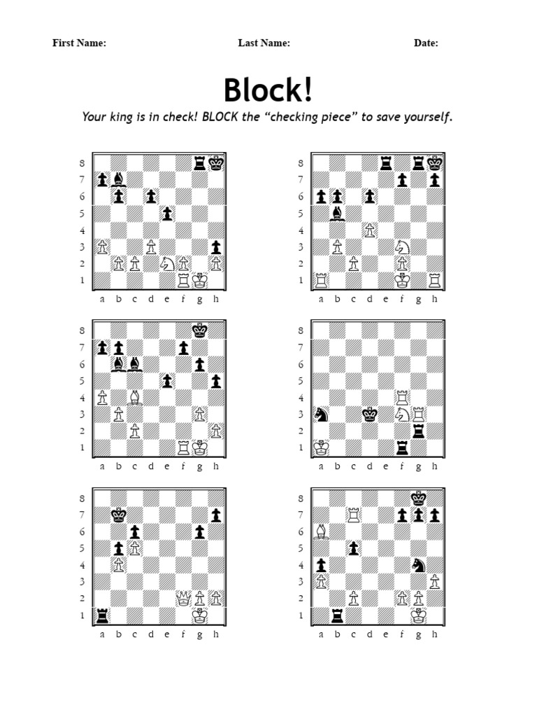 Block 1 Chess Puzzle | PDF