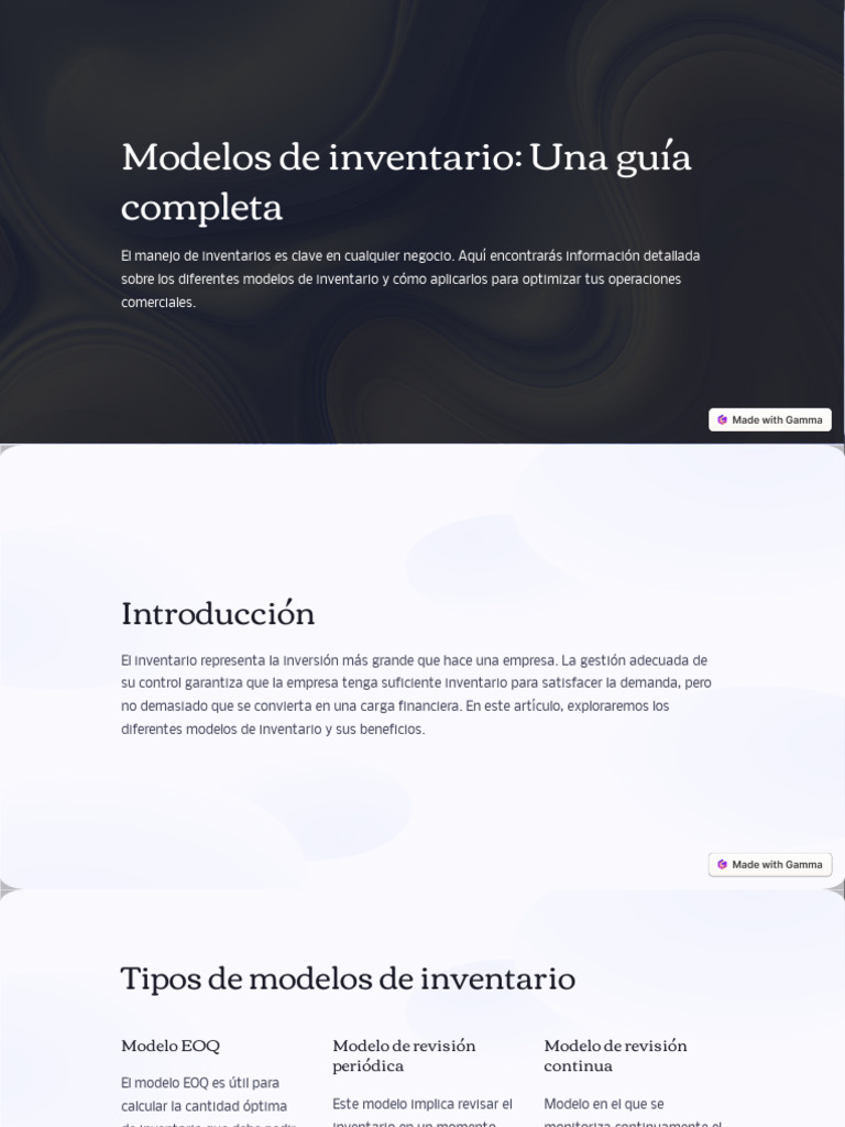 Modelos de Inventario Una Guia Completa | PDF | Inventario | Procesos ...