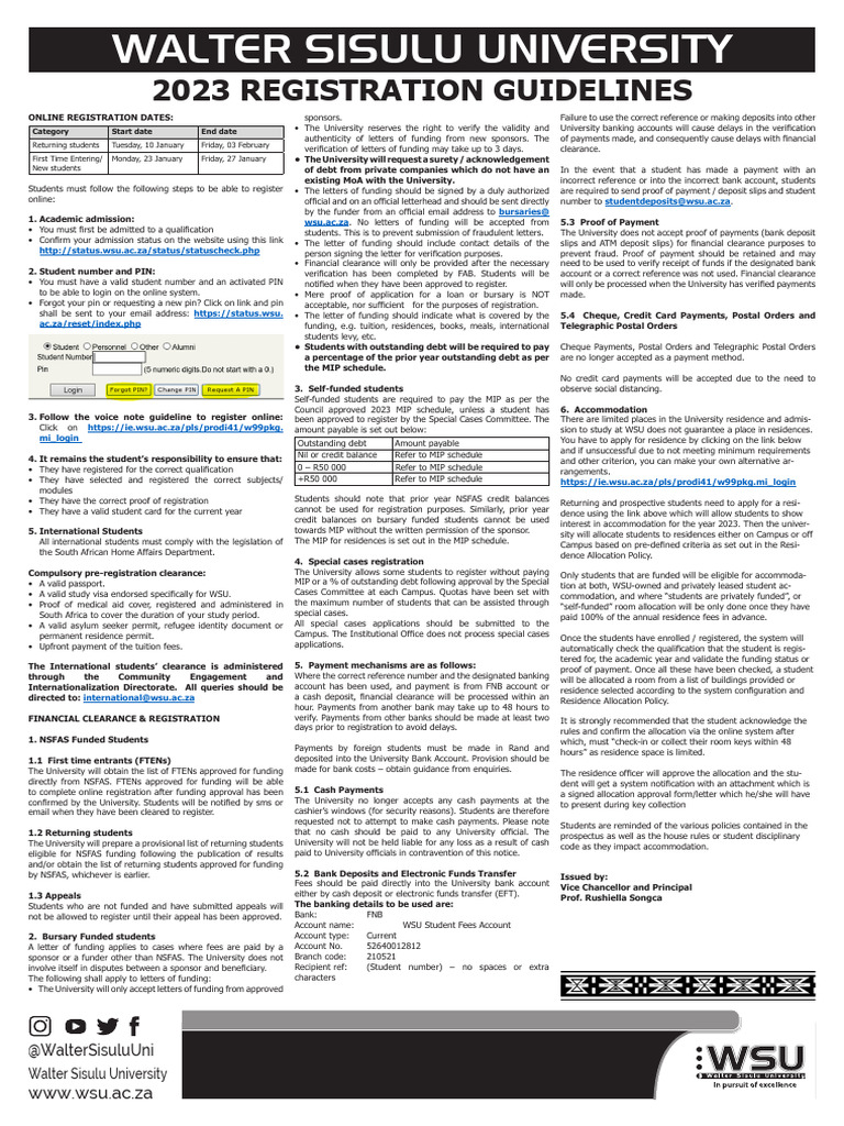 2023 Registration Guidelines | PDF | Cheque | Payments