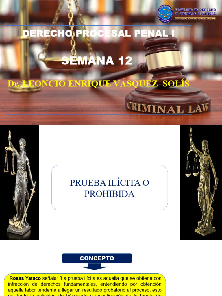 Diapositivas - Semana 12 | PDF | Evidencia (ley) | Violación