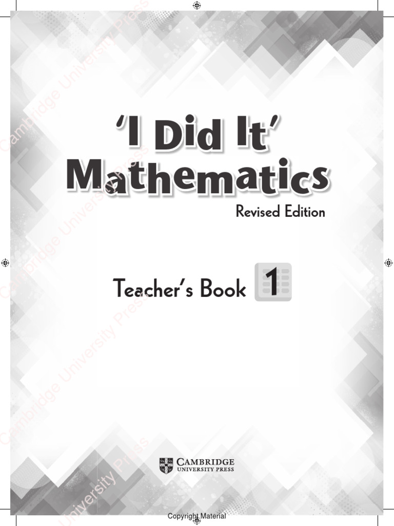 CUP Mathematics - I Did It - Book 1 | PDF | Thought | Mathematics