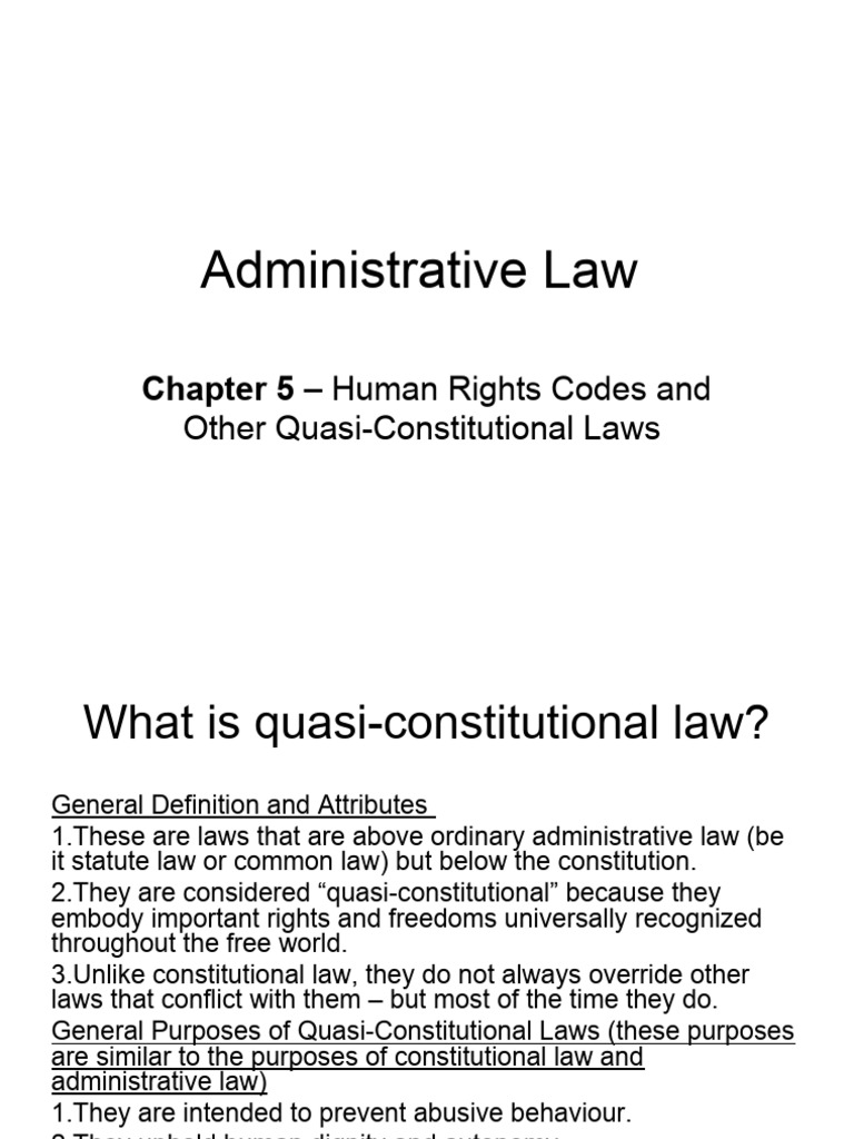 Understanding Quasi-Constitutional Laws | PDF | Sexual Harassment | Justice