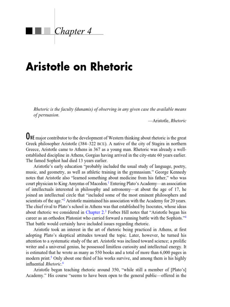 Aristotle On Rhetoric James A. Herrick The History and Theory of ...
