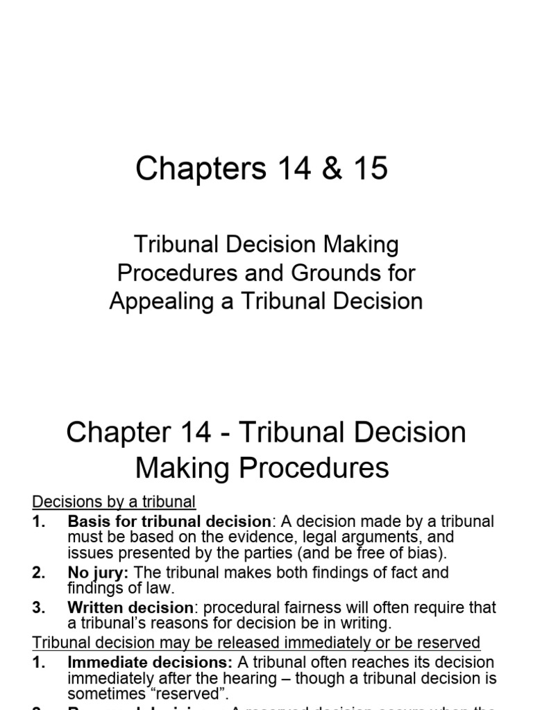 Admin Chapter 14-15 | PDF | Tribunal | Public Sphere