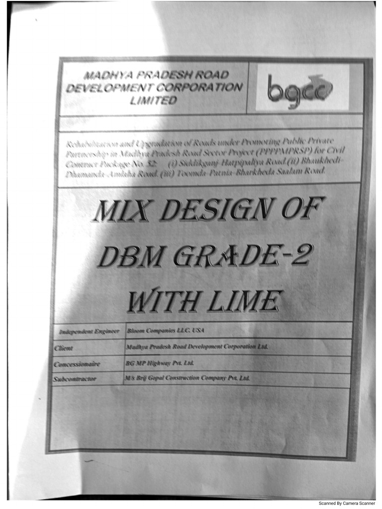 DBM Mix Design With Lime | PDF
