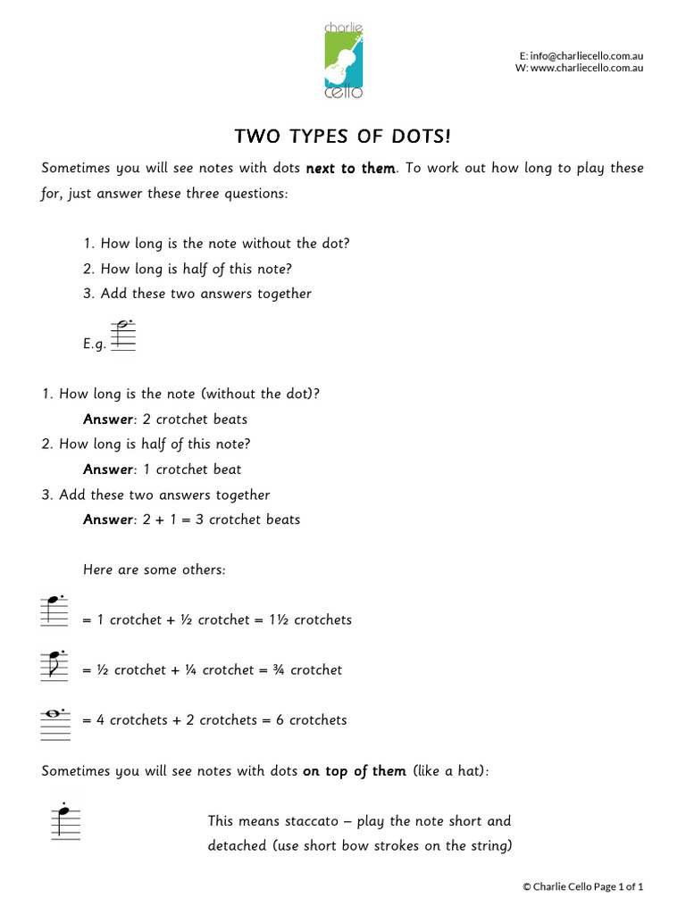 CELLO Two Types of Dots | PDF | Language Arts & Discipline