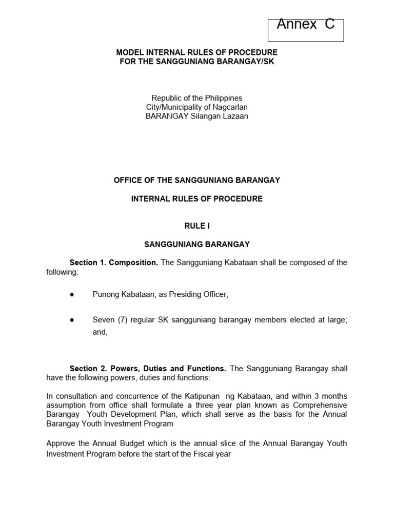 SK IRp | PDF | Committee | Quorum