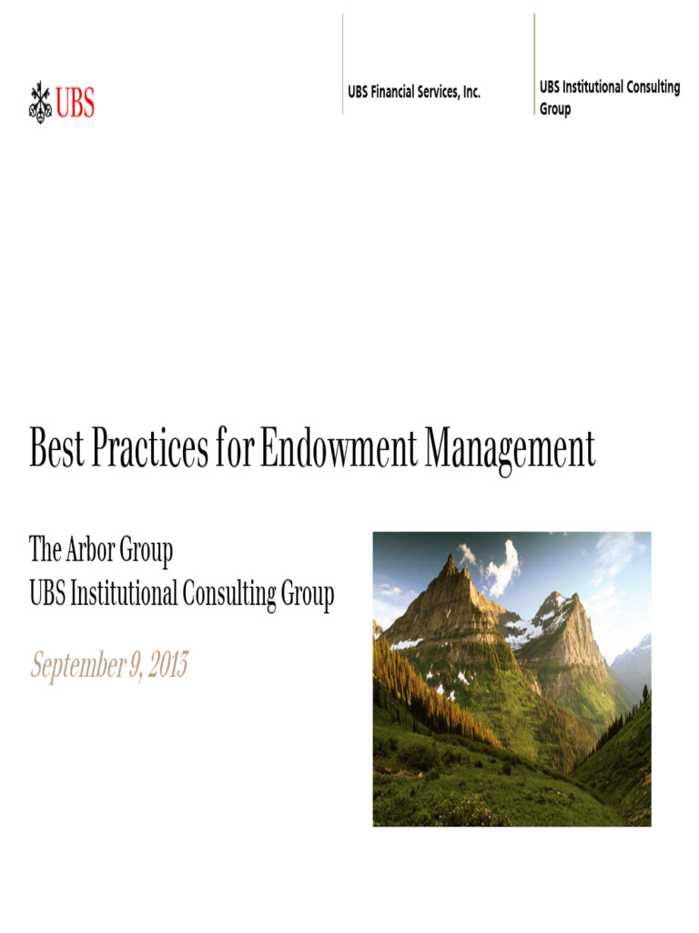 Best Practices For Endowment Management | PDF | Asset Allocation | Financial Risk