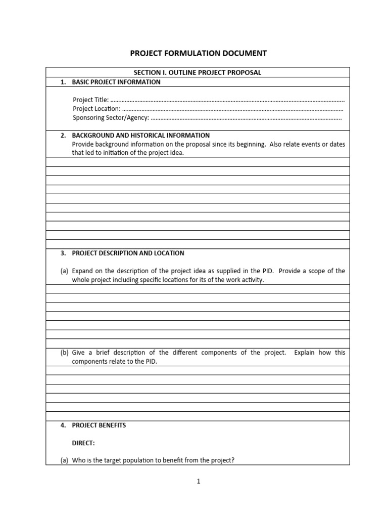 Project Formulation | PDF | Risk | Infrastructure