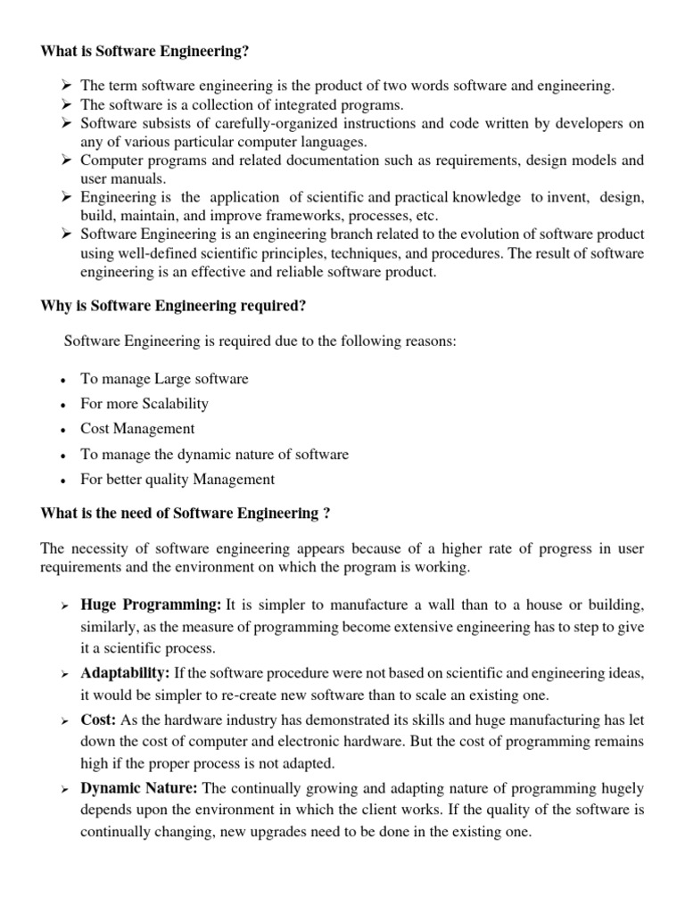 Software Engineering Unit1 | PDF | Agile Software Development | Engineering