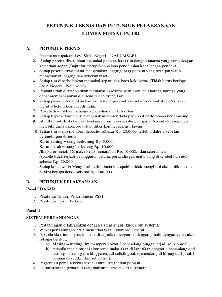 JUKNIS DAN JUKLAK Keseluruhan | PDF