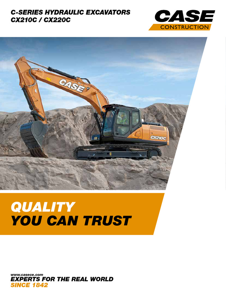 Crawler Excavators cx210c cx220c Brochure Sea | PDF | Horsepower | Engines