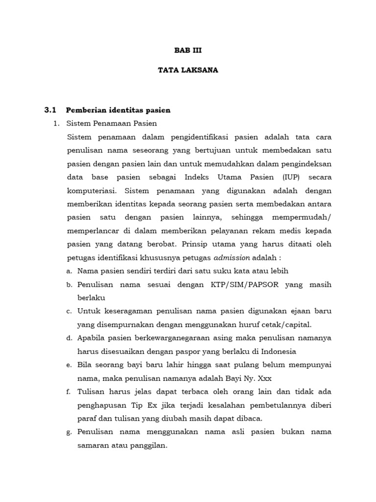 Panduan Identifikasi Pasien Bab 3 | PDF | Sains & Matematika | Pengembangan Diri