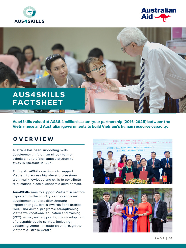 Aus4Skills Factsheet 2022 | PDF | Vocational Education | Vietnam
