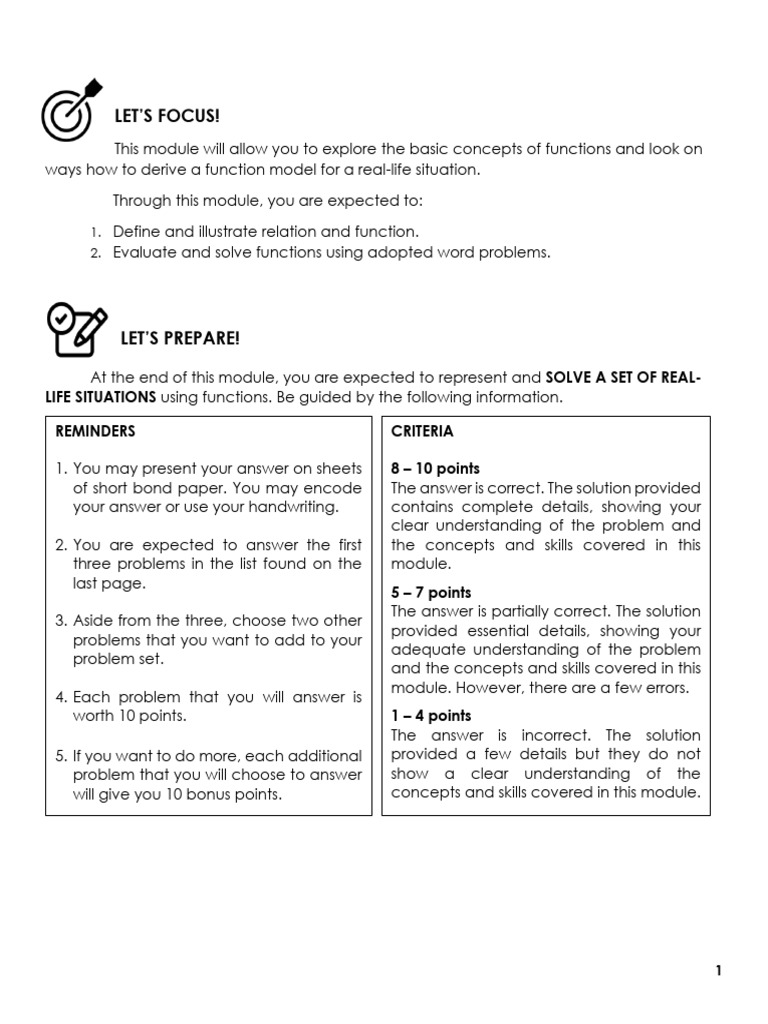 Gen Math Module 1 | Download Free PDF | Function (Mathematics ...
