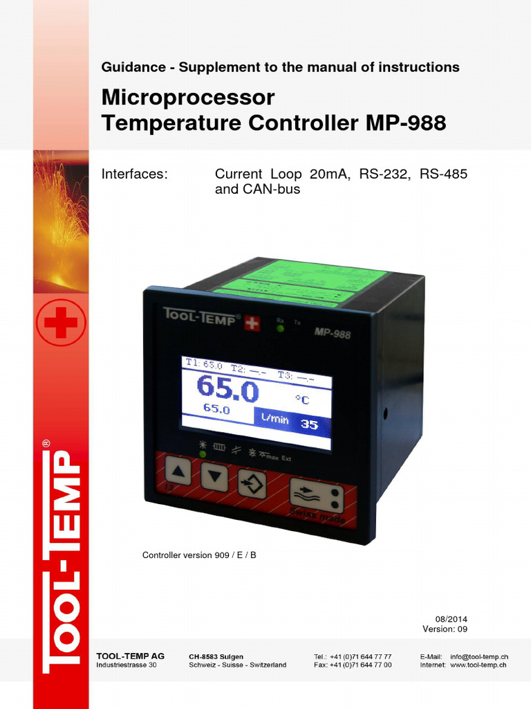 Microprocessor Temperature Controller MP-988: Guidance - Supplement To ...