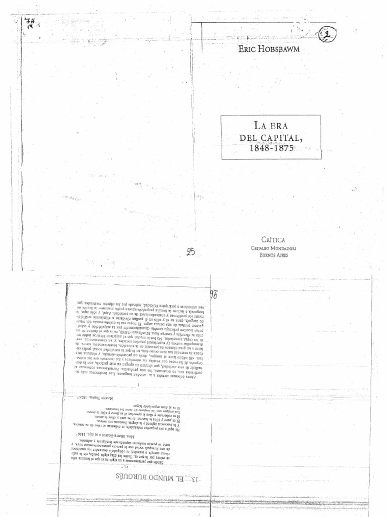 3 El Mundo Burgues - La Era Del Capital, 1848 - 1875 - Hobsbawm | PDF