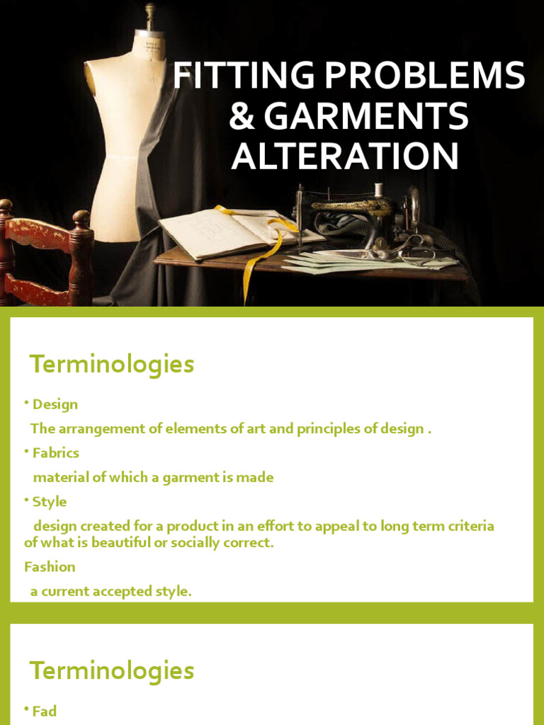 Fitting Problems & Garments Alteration | PDF | Seam (Sewing) | Clothing