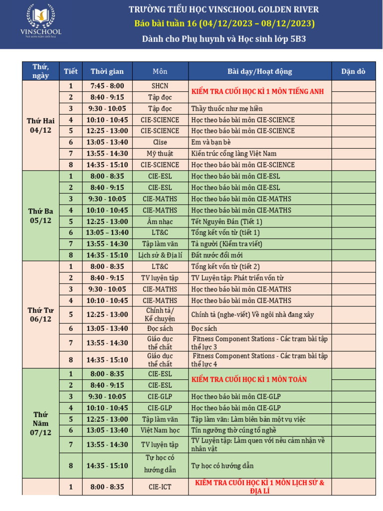 5B3 - Bao Bai Tuan 16 | PDF