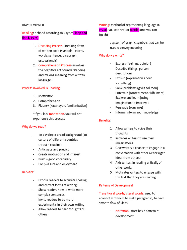 Raw Reviewer | PDF | Reading Comprehension | Idea