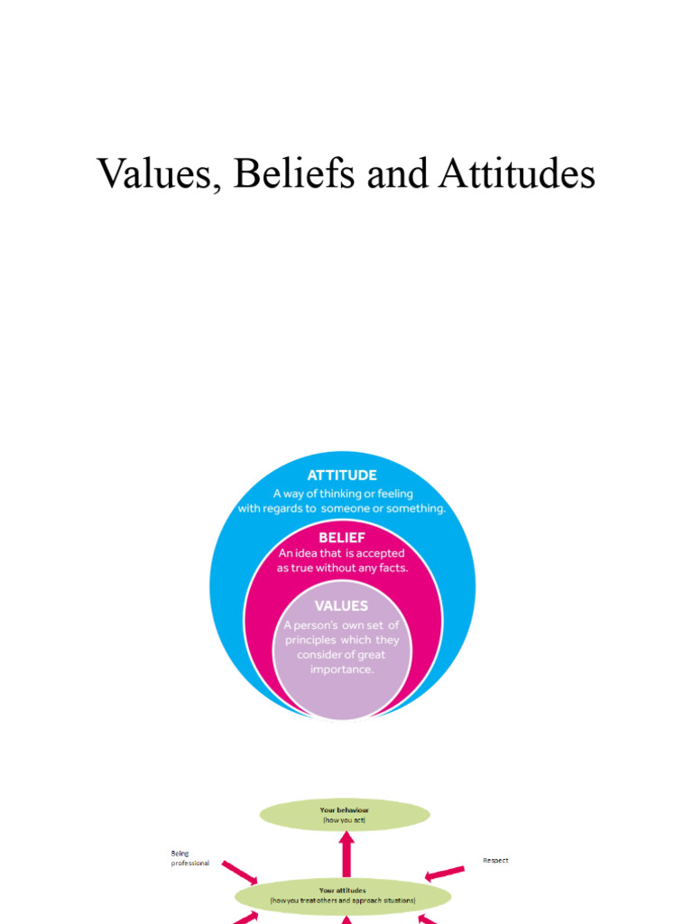 Schematic Diagram Of Values Attitudes And Beliefs Beliefs,va