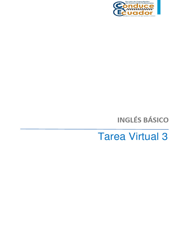 Tarea Virtual 3 INGLES | PDF