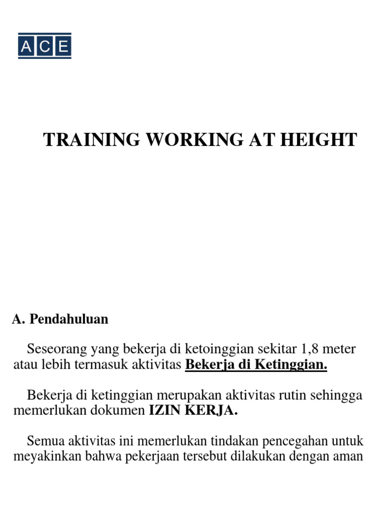 Microsoft Word - TRAINING WORK AT HEIGHT | PDF