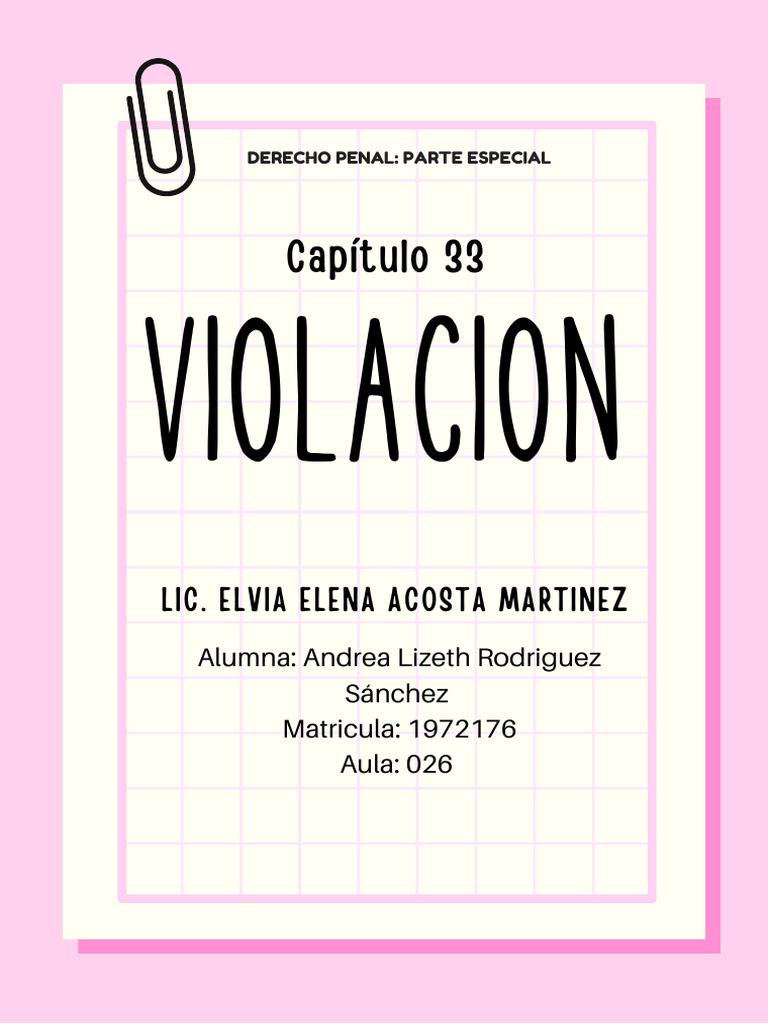 Violacion | PDF | Violación | Derecho penal