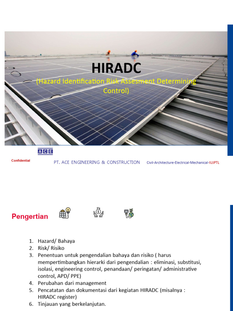 HIRADC PT. ACE: Identifikasi dan Kontrol Risiko | PDF | Bisnis | Komputer