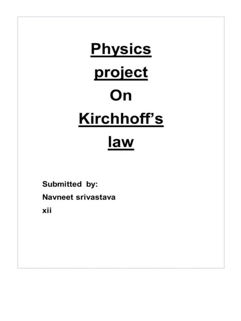 Physics Project | PDF