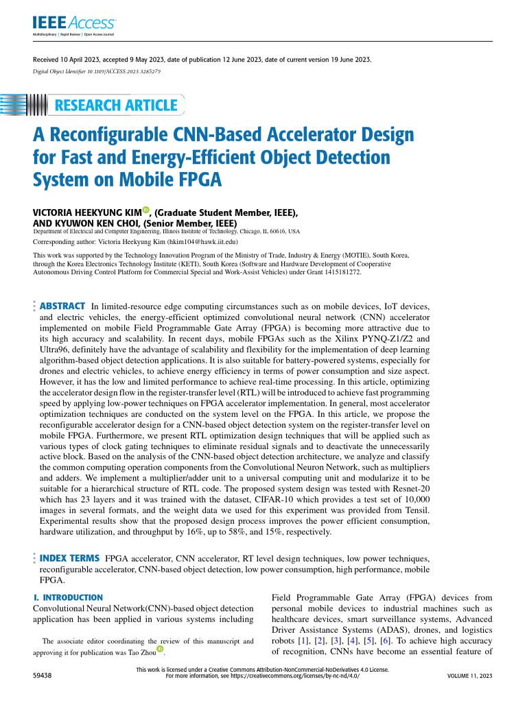 A Reconfigurable CNN-Based Accelerator Design For Fast and Energy ...