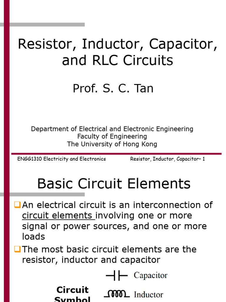 02 - Resistor, Inductor, Capacitor, and Their Circuits | PDF | Series And Parallel Circuits ...