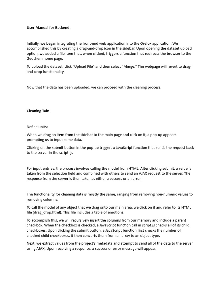 User Manual For Backend Pdf Java Script Ajax Programming