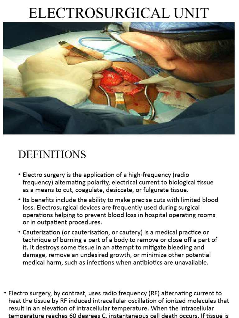 Electrosurgical Unit | PDF | Medicine | Medical Specialties