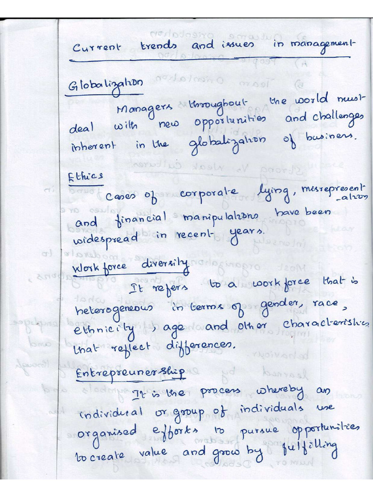 Topic-10-Current Trends and Issues in Management | PDF