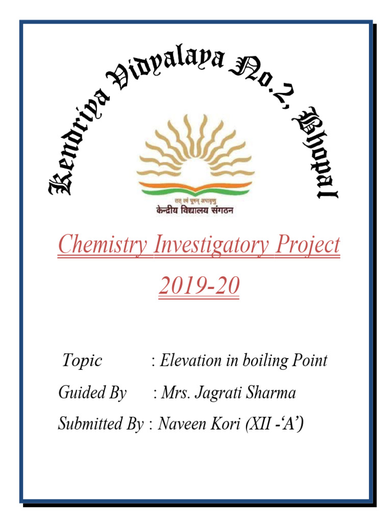 Investigatory Project - 12 | PDF | Quantity | Materials