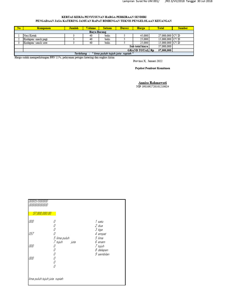 5 - Lampiran-5-Form-Harga-Perkiraan-Sendiri-Jasa-Katering UPLOAD | PDF