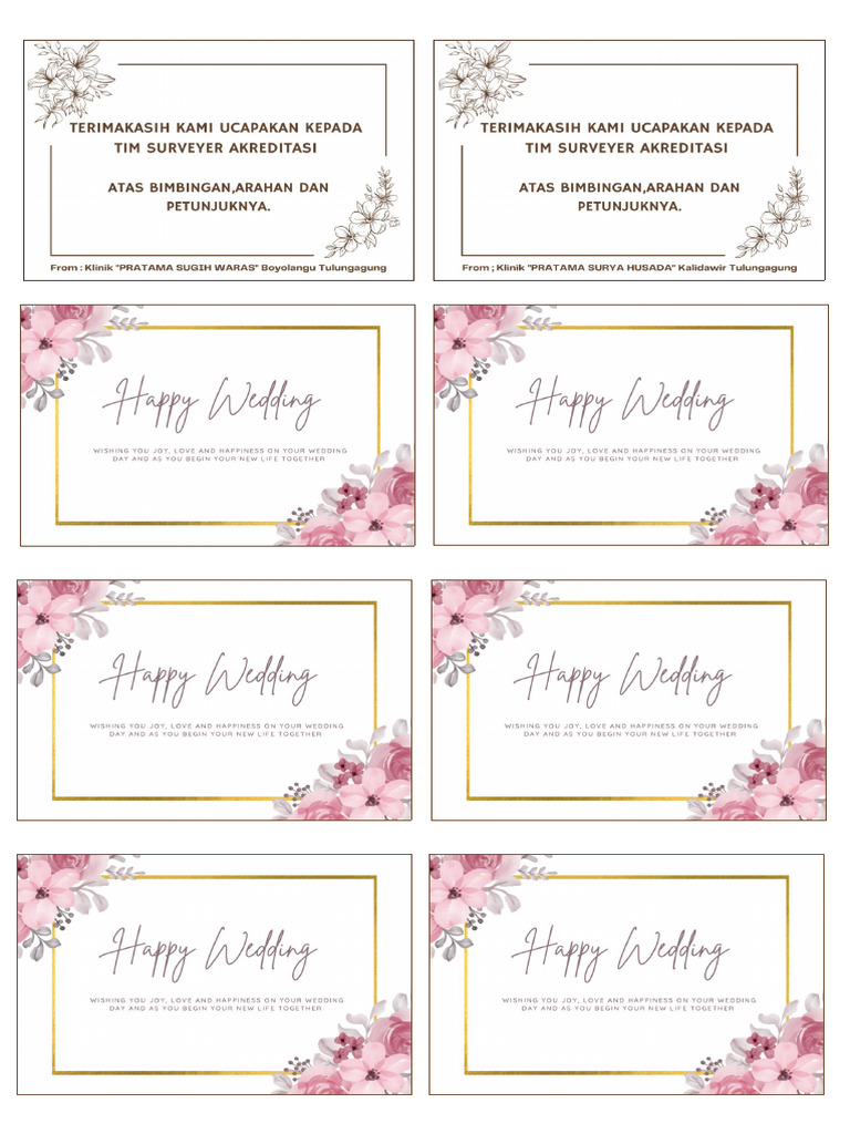 Kartu Ucapan Buket | PDF