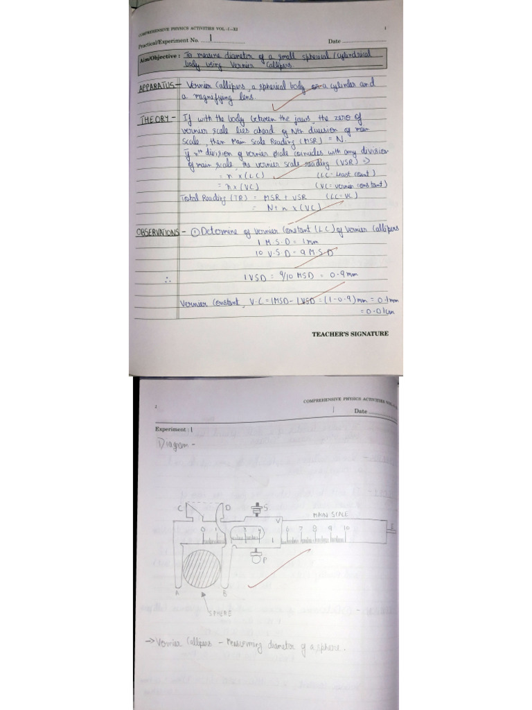 Physics Practical 1 | PDF