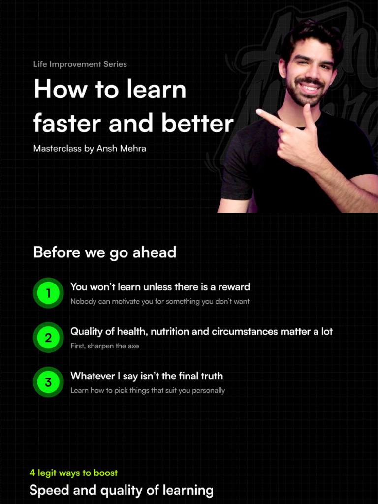 How To Learn Faster | PDF