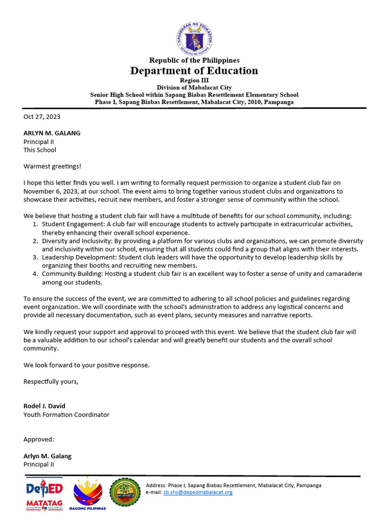 Club Fair 2023 2024 With Letter and Narrative | PDF