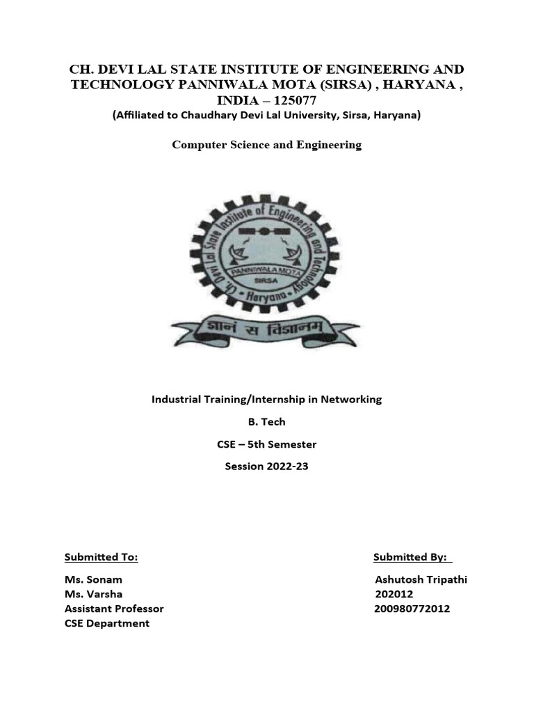 Ashutosh Tripathi Training File | PDF | Transmission Medium | Modulation