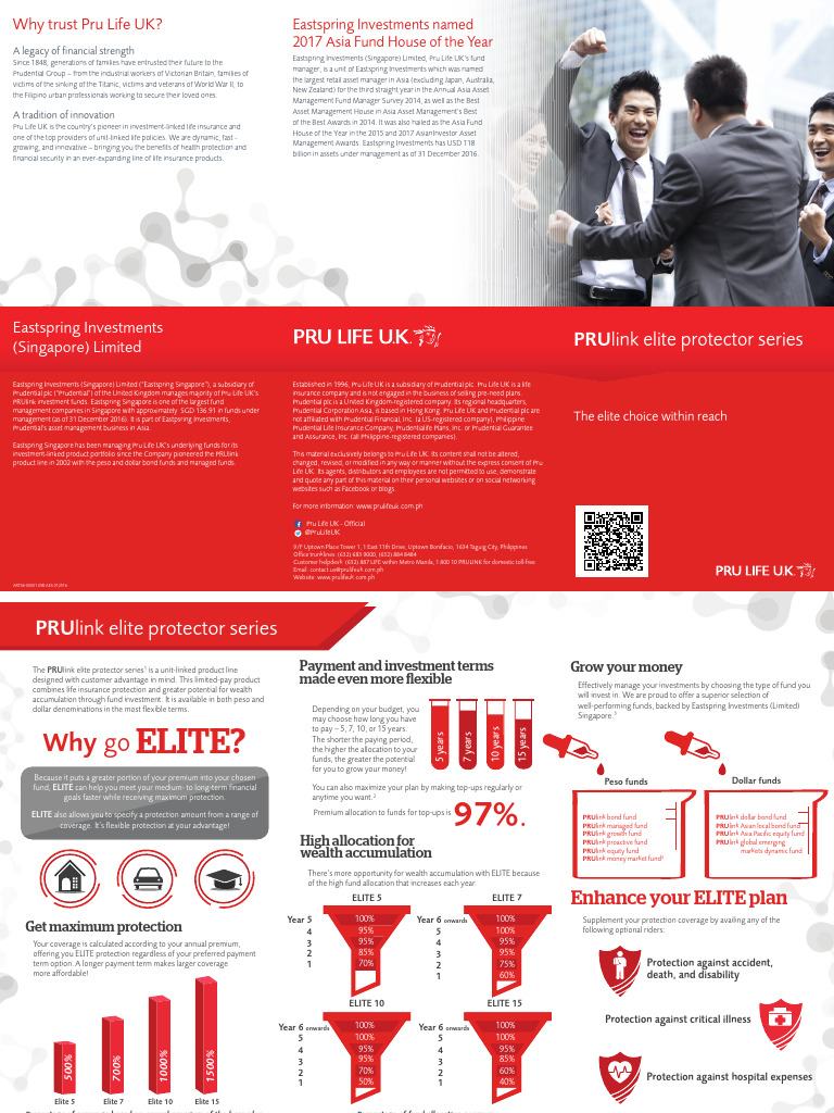 Prulink Elite Protector Series Brochure | PDF | Insurance | Bonds (Finance)