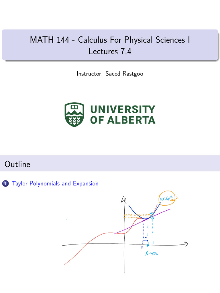 Course Slides MATH 144 - Lecture 7.4 - C1 - Annotated | PDF | Applied ...
