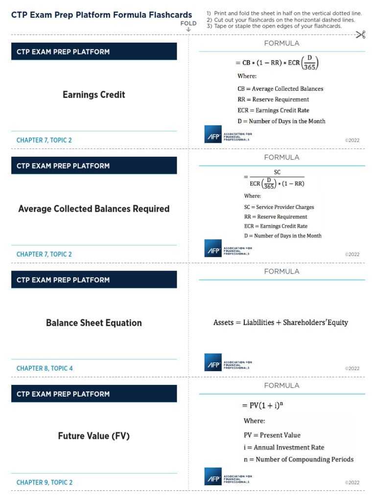 CTP EPP Formula Flashcards | PDF | Free Cash Flow | Corporations