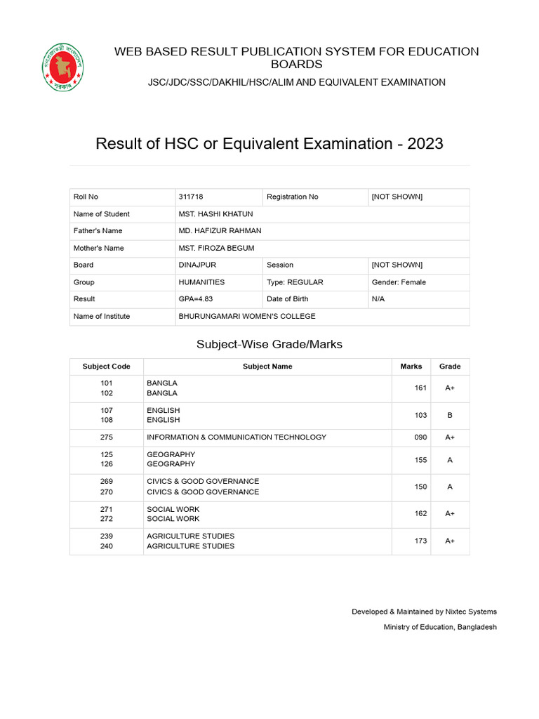 Web Based Result Publication System For Education Boards Pdf