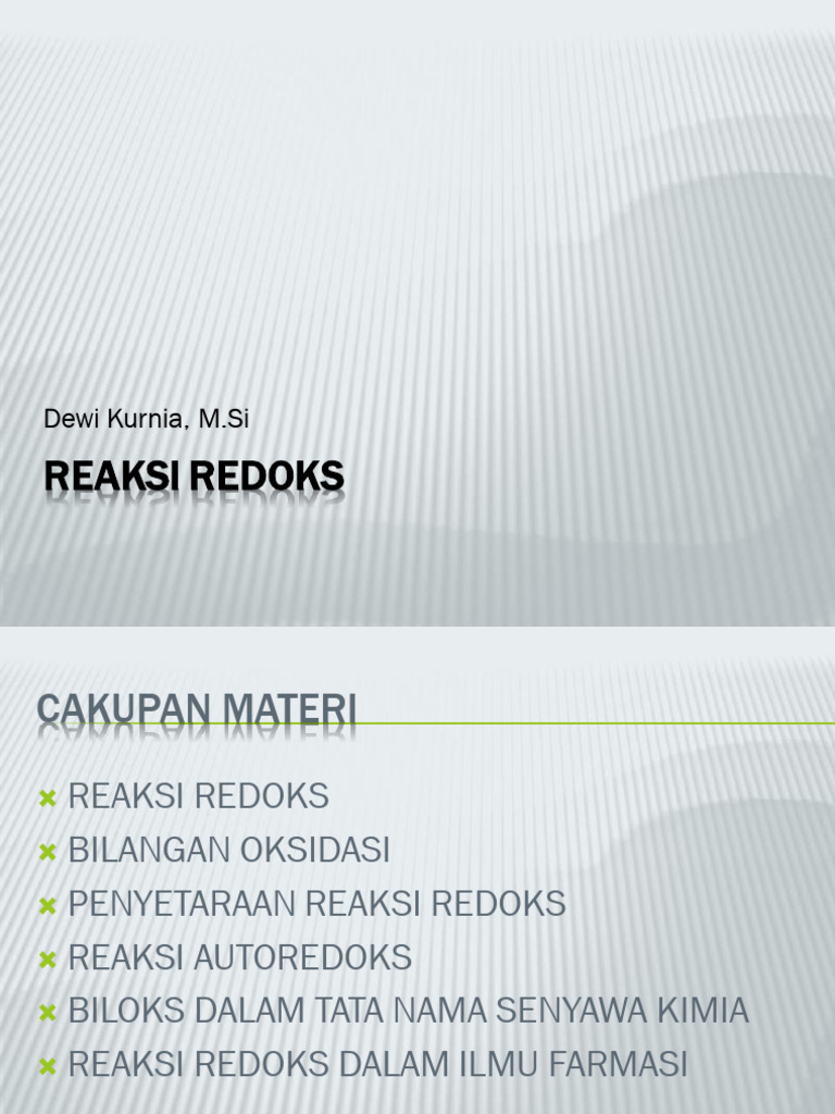 Reaksi Redoks Revisi | PDF
