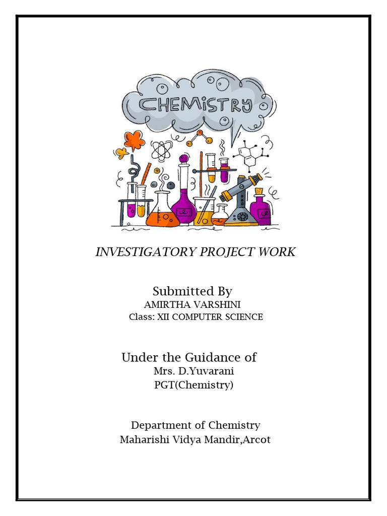 Chemistry Project | PDF | Acid | Titration