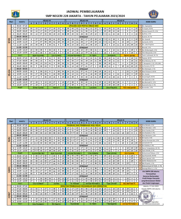 Jadwal 17 Juli 2023 Rev. | PDF