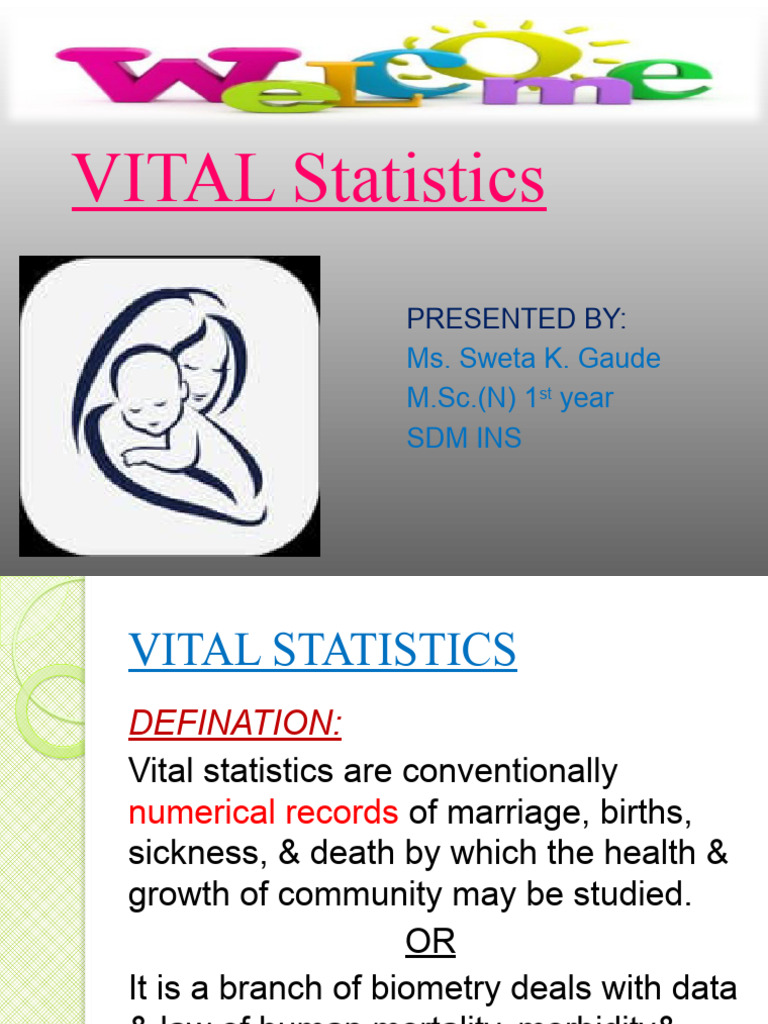 VITAL STATISTICS | PDF | Maternal Death | Infant Mortality